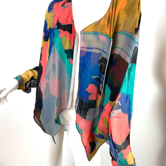 Tracy Reese | Tops | Tracy Reese Silk Oversized Sheer Blouse | Poshmark